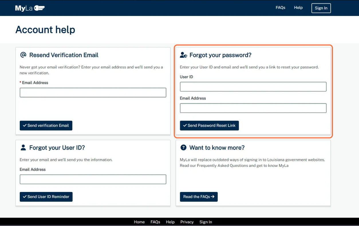 MyLa Account FAQ – Data System Support